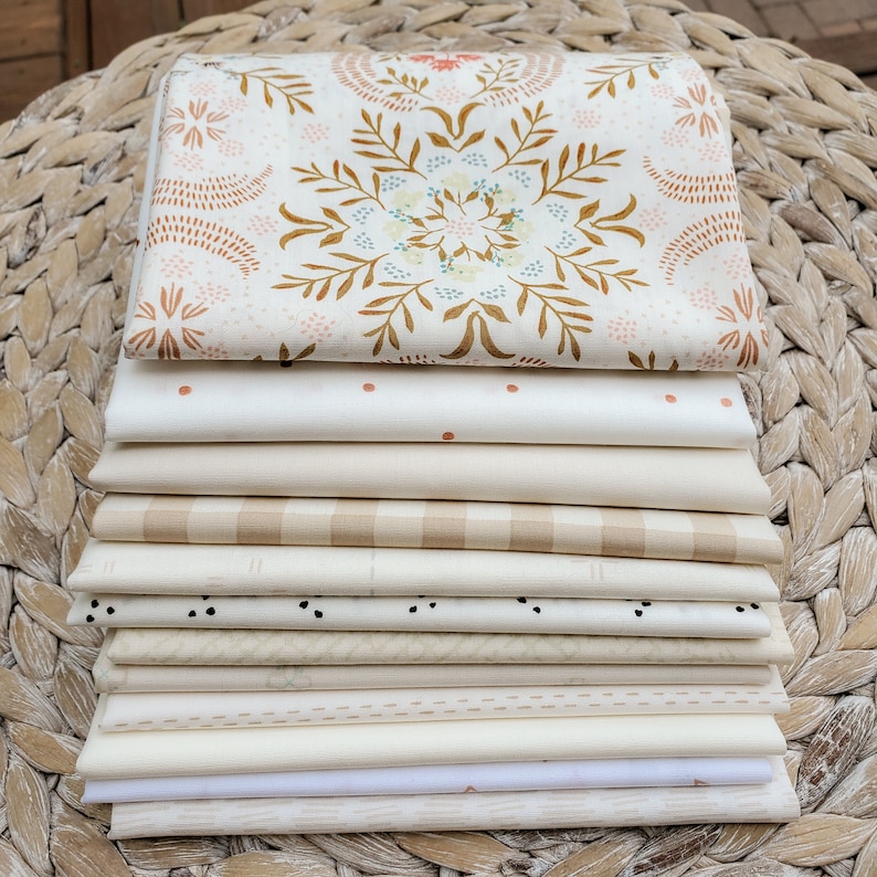Curated Low Volume Crème Fresh Fat Quarter/half Yard Bundle | Etsy