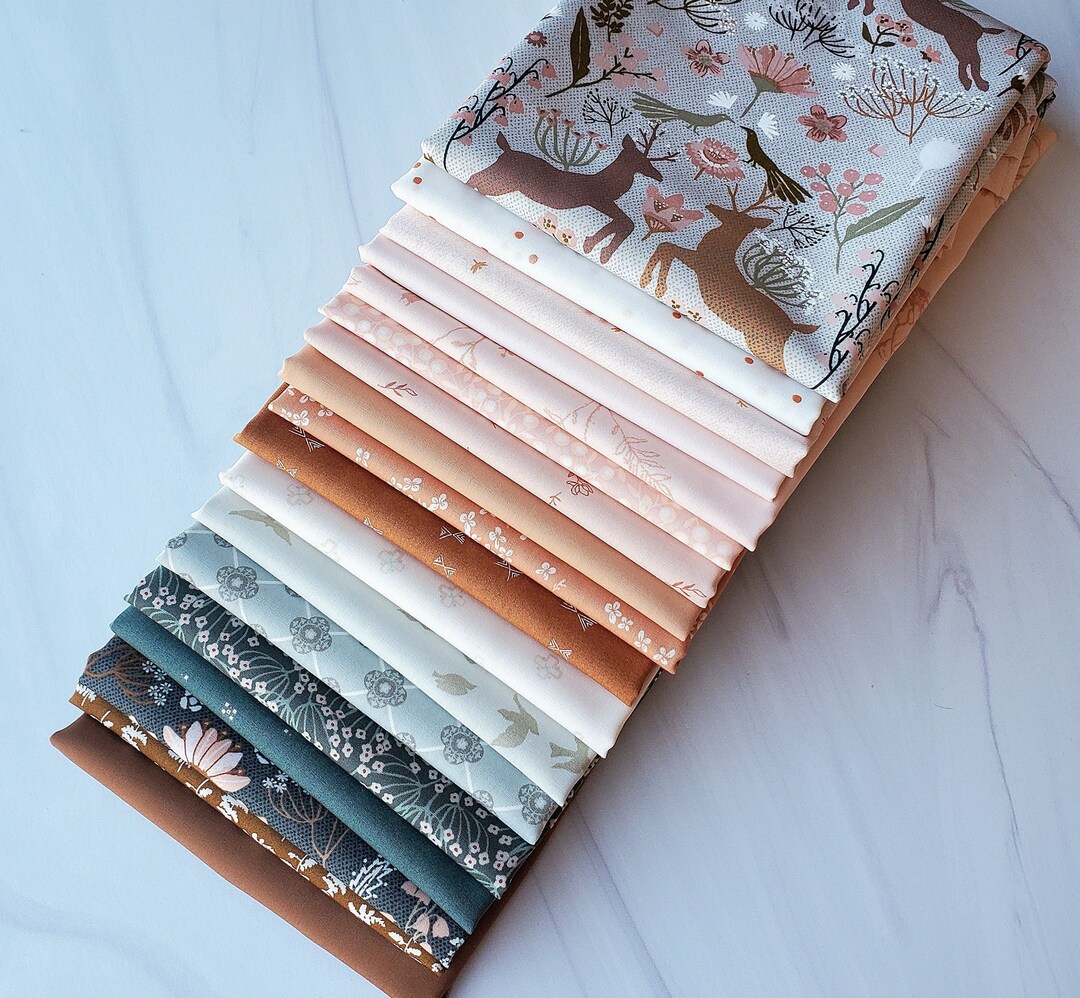 Woodland Dreamer 18 Piece Fat Quarter Quilt Bundle or Half Yard Quilt ...