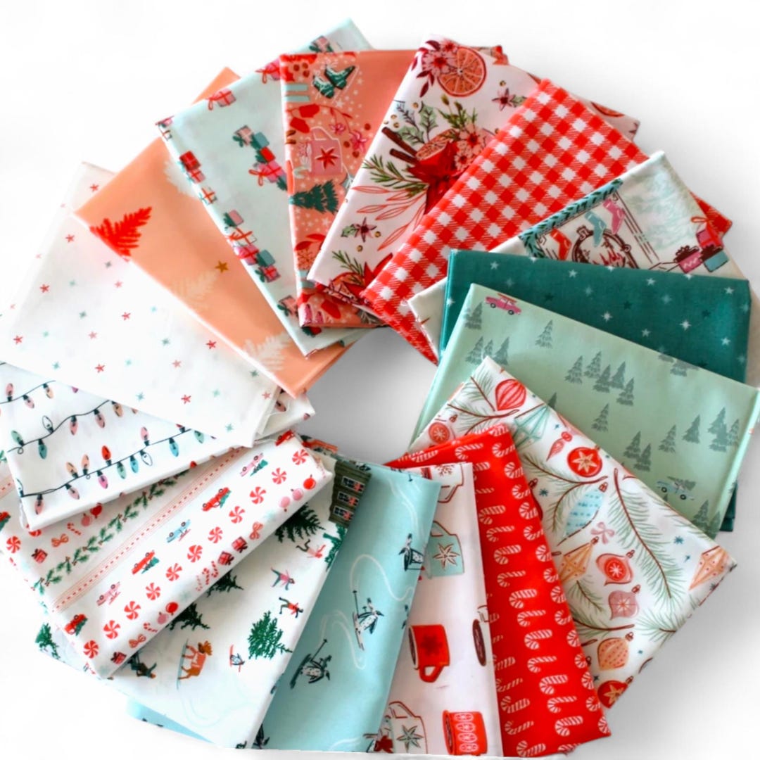 Christmas in the Cabin Complete 15 Fat Quarter or Half Yard Bundle ...