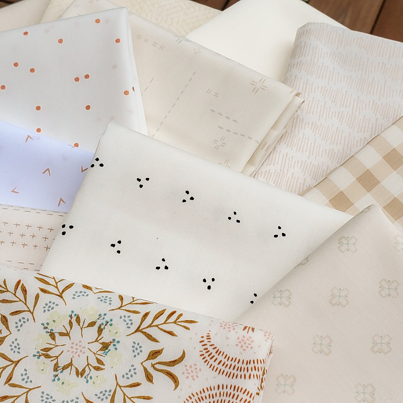 Curated Low Volume Crème Fresh Fat Quarter/half Yard Bundle - Etsy