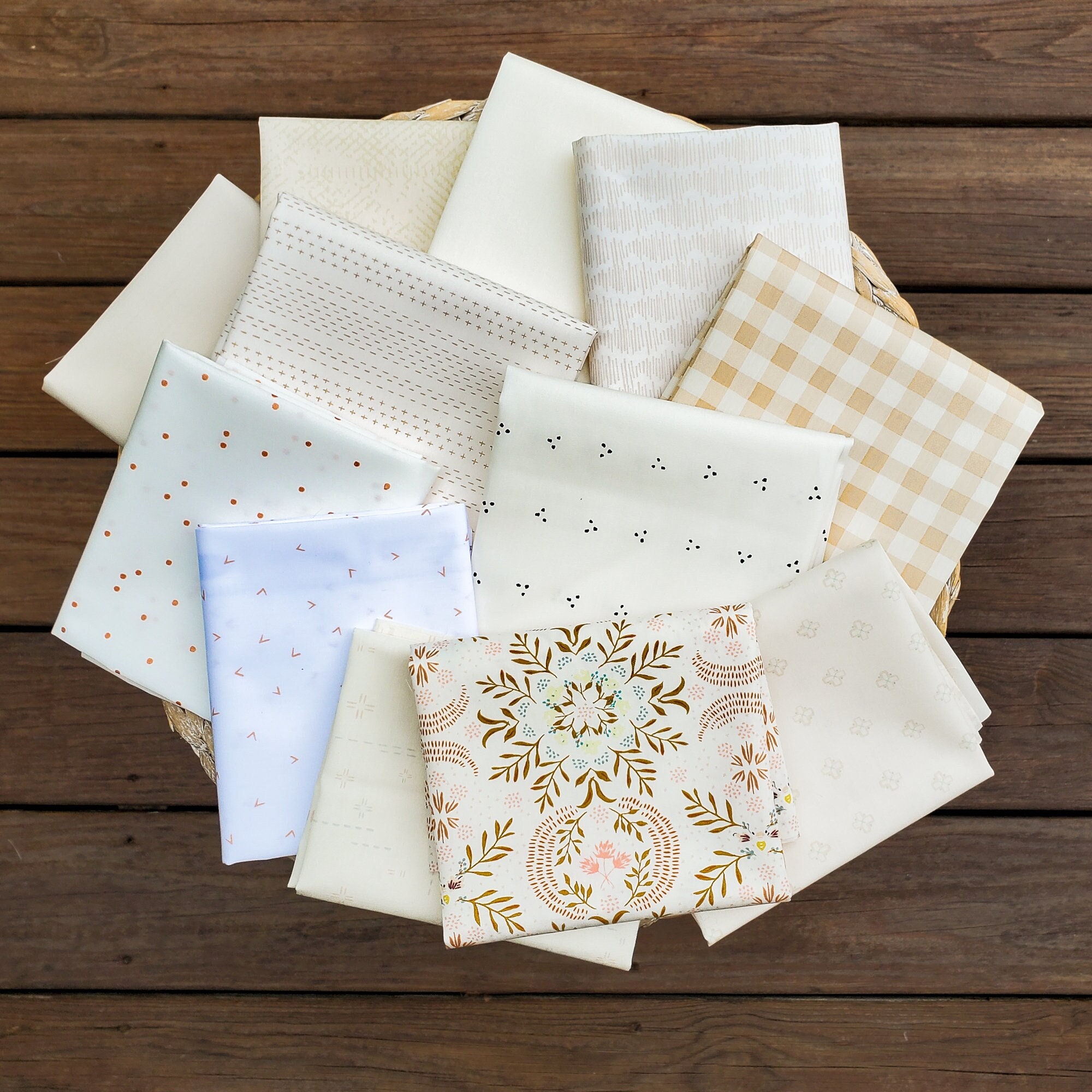 Curated Low Volume Crème Fresh Fat Quarter/half Yard Bundle - Etsy