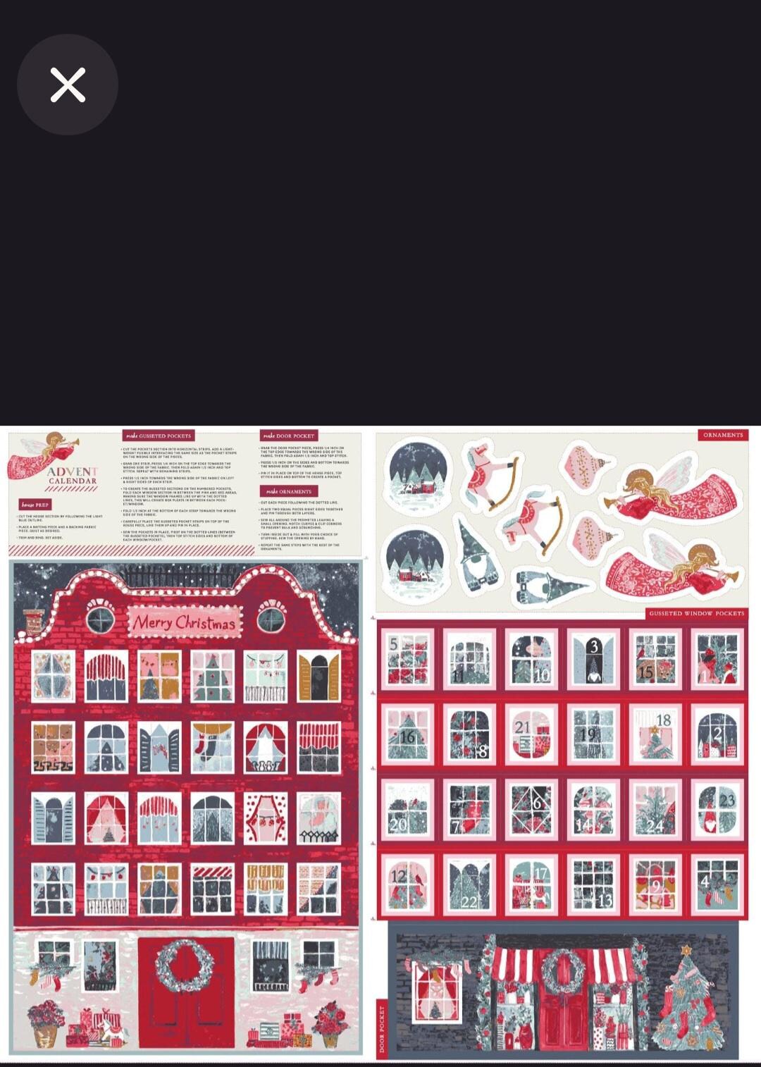 Advent Calendar Panel – Cotton by the Yard – ADVENTALE Collection by ...