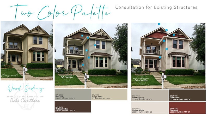 Existing Residential Exterior Color Consultation Paint & | Etsy
