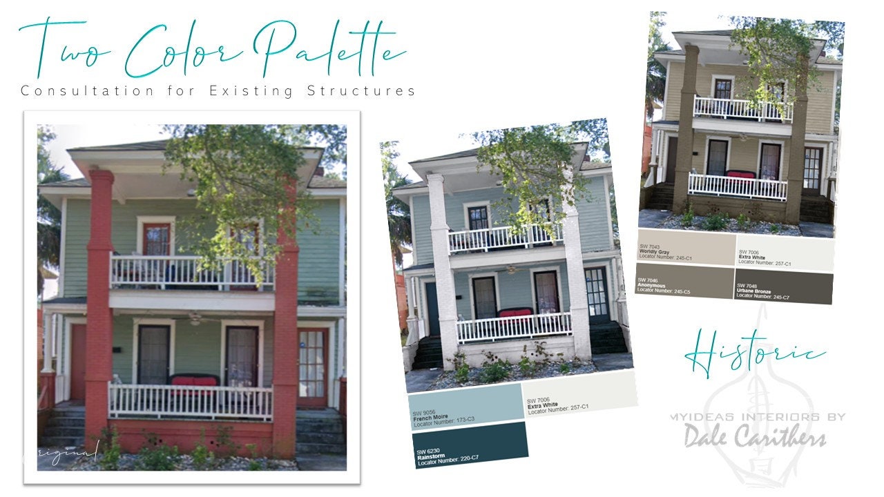 Existing Residential Exterior Color Consultation Paint & | Etsy