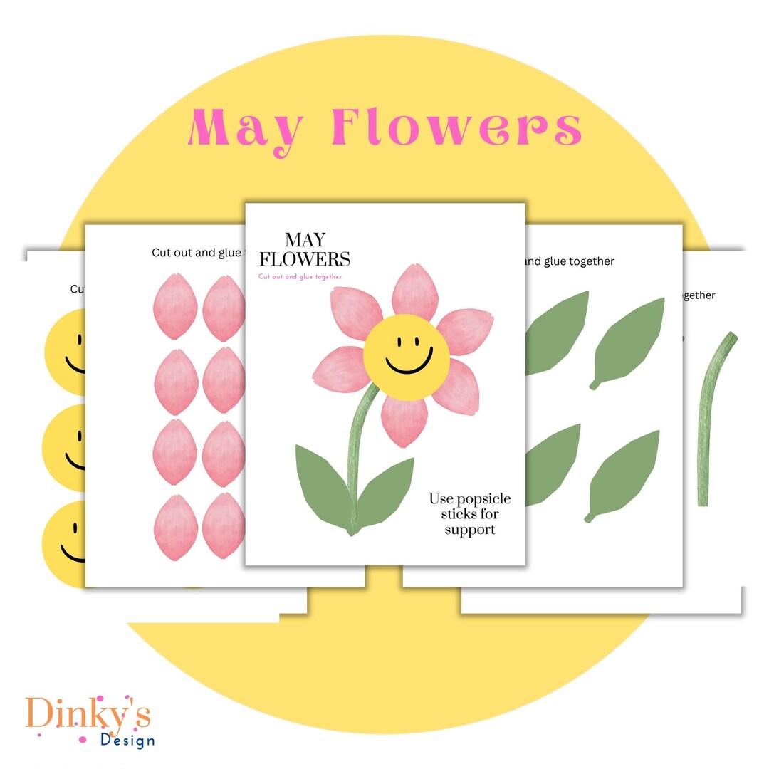 Create A Flower Printable Craft, Indoor Preschool Activity, Cut and ...