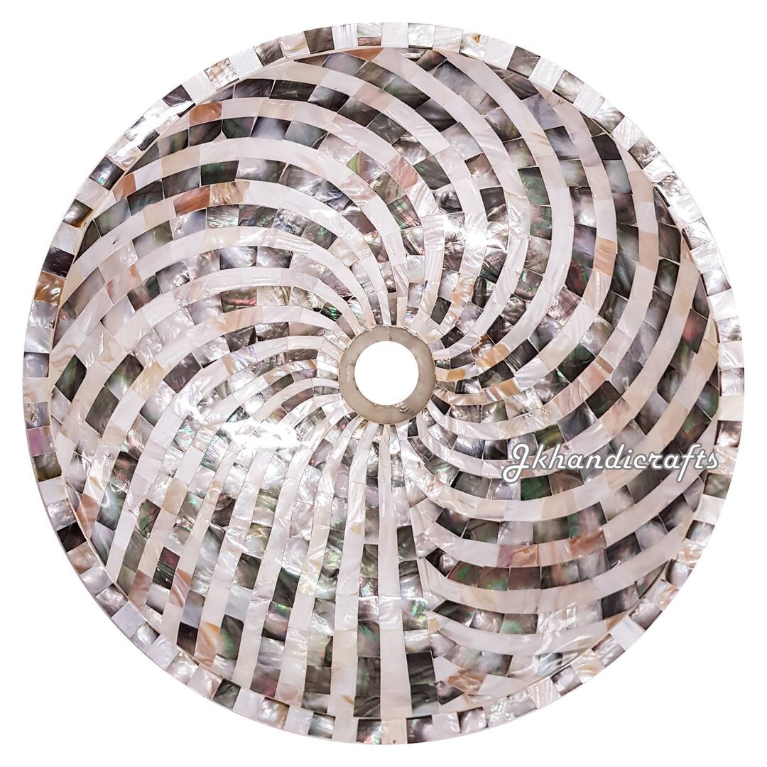 18 White Marble MOP Sink Wash Basin Semi Precious Stone Inlaid Work - Etsy