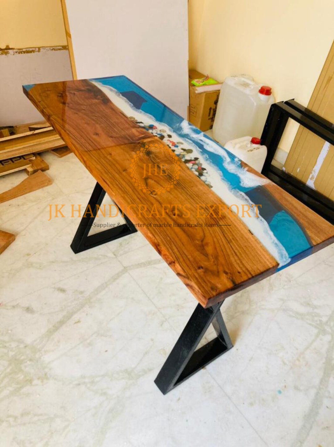 Ocean Table Top, Epoxy Resin Rectangular Table New House Table Kitchen ...