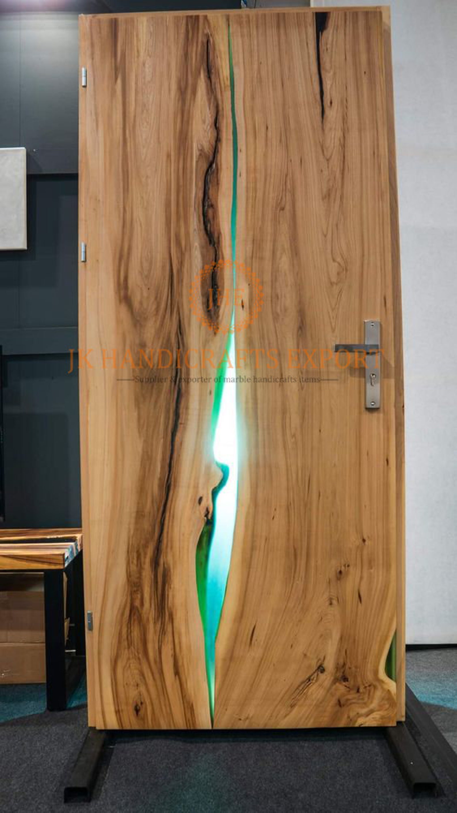 Solid Black Epoxy Resin Door for Luxury Home Office Bar Door, Epoxy ...