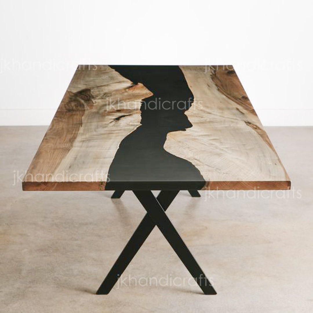 New Epoxy Table, Dining, Sofa, Center Table Top Live Edge Walnut Table ...