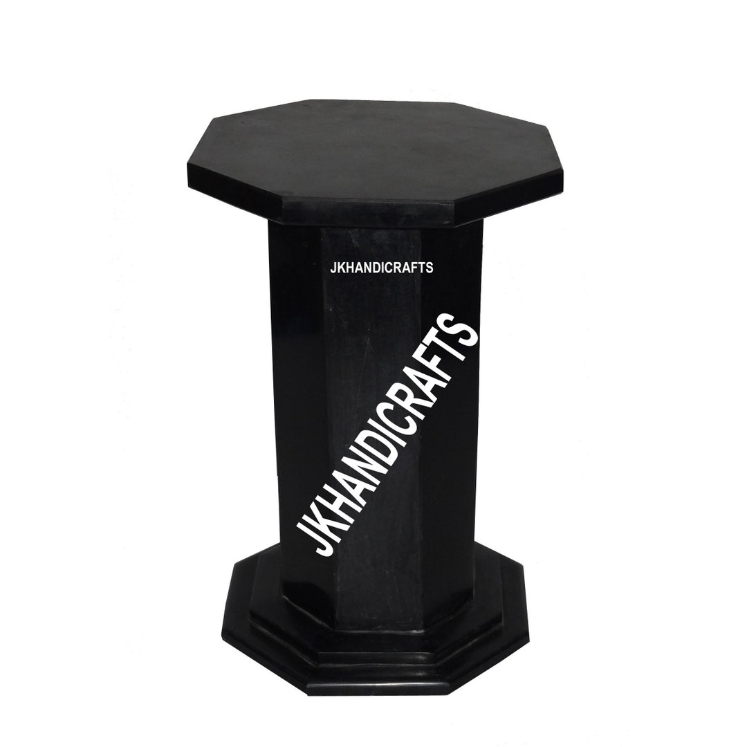 Black Marble Stand 18" Solid Marble Table Base for Custom Tabletops ...