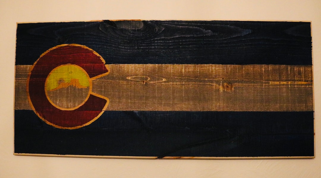 Colorado Wood Flag - 35/16.25 Inch - Etsy