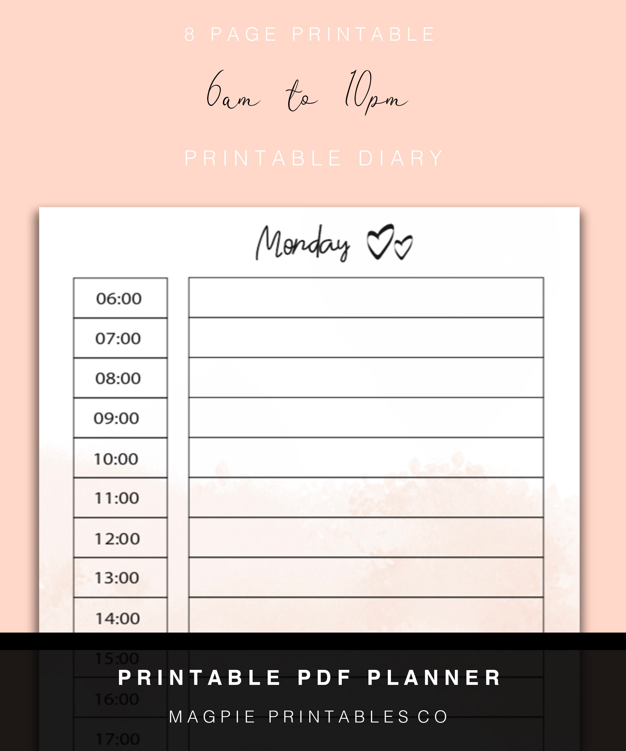 A4 Daily Planner to Do List Printable, Daily Agenda, Daily Schedule ...