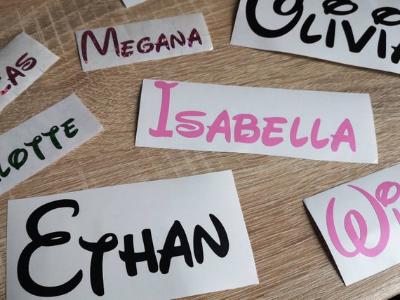 Personalised Disney Vinyl Name Stickers Disney Name Decal | Etsy