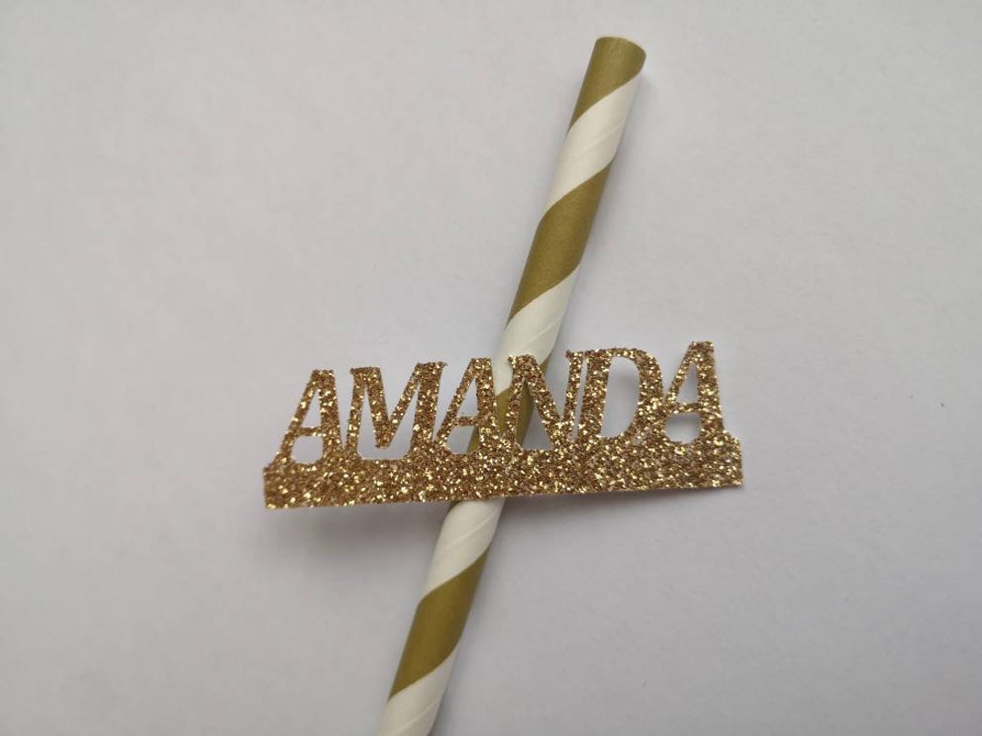 Custom Straws " Personalized Straws" Straw " Glitter" Birthday Party ...