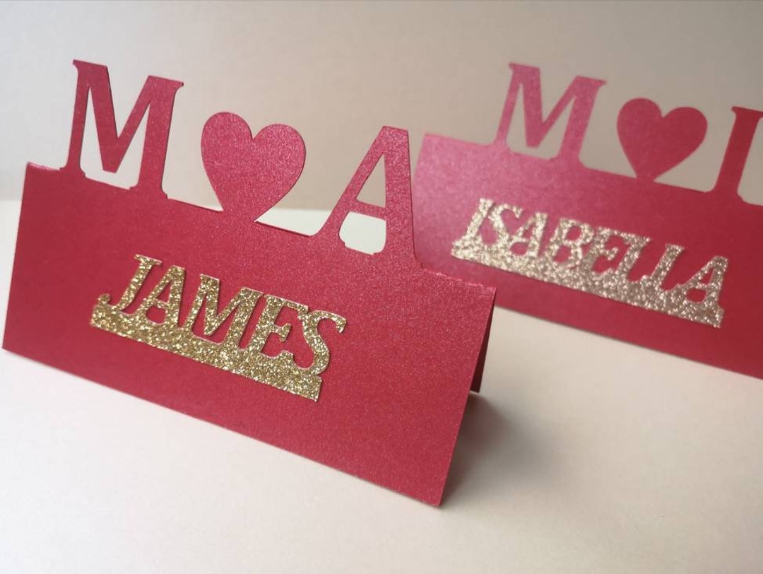Wedding Place Card Personalized Table Cards Place Cards Wedding Name ...