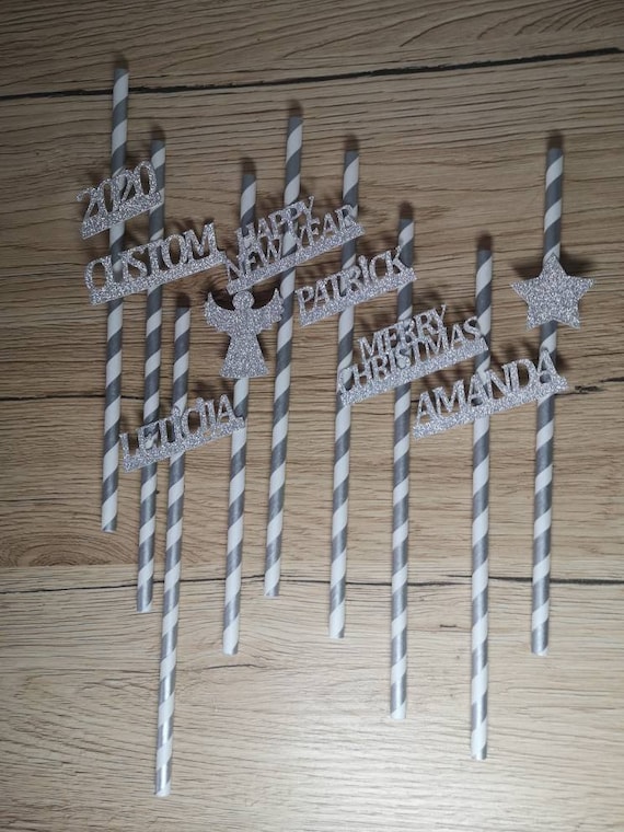 Custom Straws Personalized Straws Name on Paper Straws Straw - Etsy