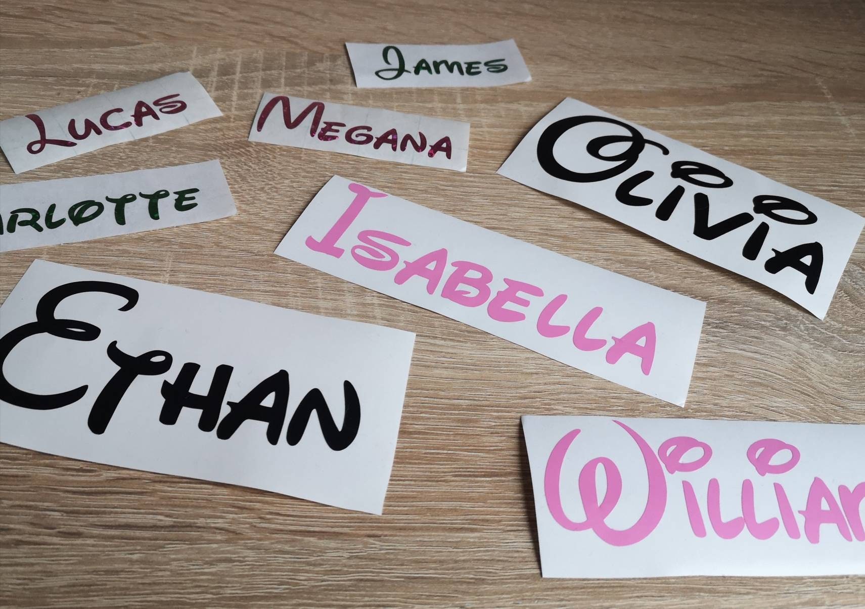 Disney Name Decal Personalised Disney Vinyl Name Stickers Custom Name ...