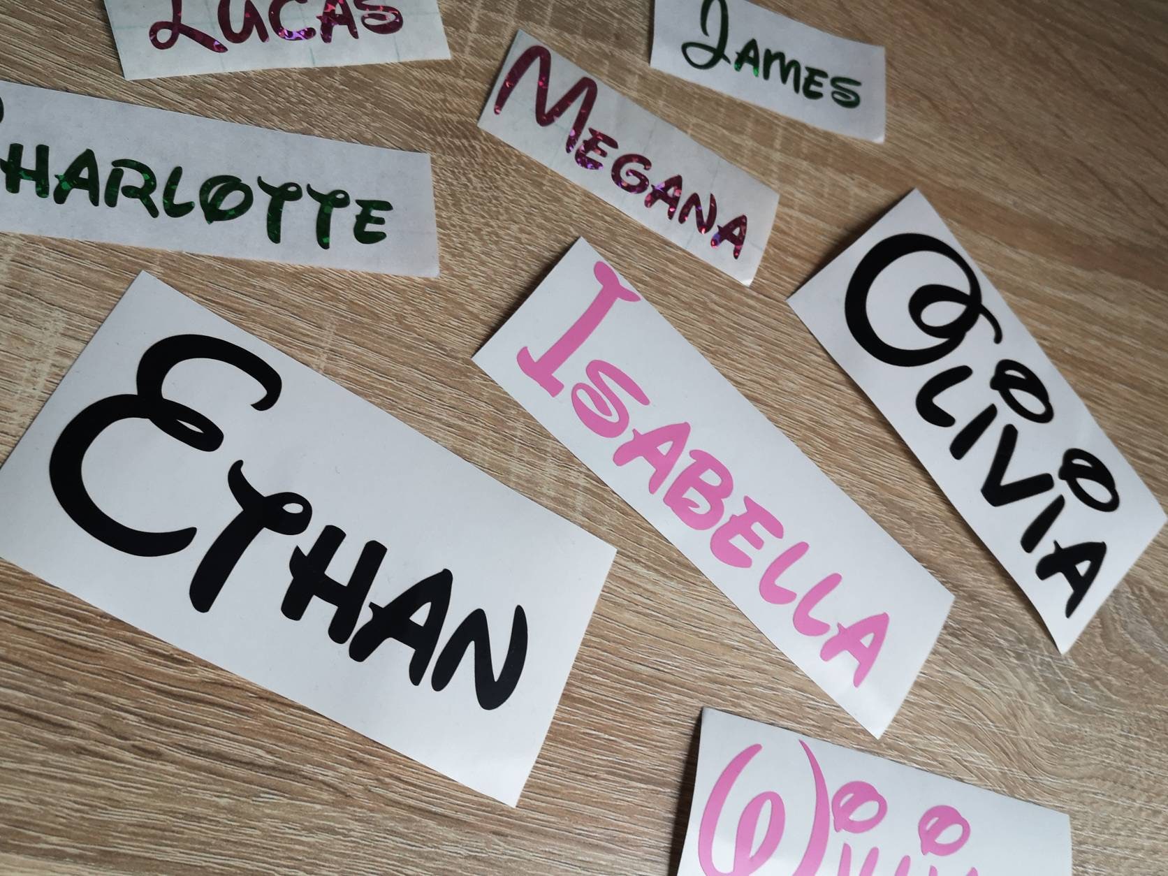 Personalised Disney Vinyl Name Stickers Disney Name Decal Custom Name ...