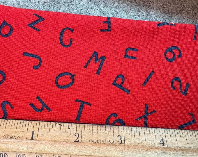 Red American Jane Cotton Fabric Moda Wee Play ABC Letters Red Choice of ...