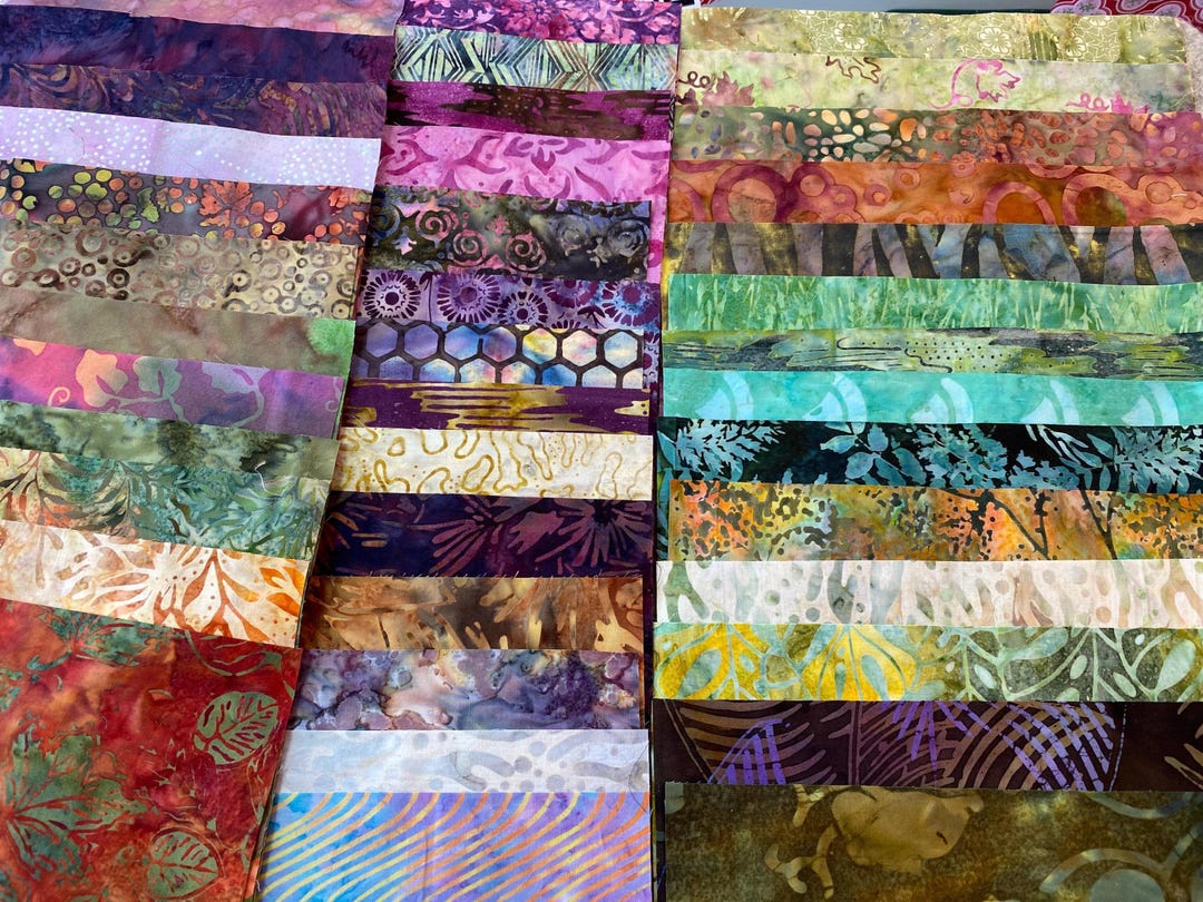 Layer Cake Batik Cotton Fabric Lot of 40 Pieces 10 X 10 Green Purple - Etsy