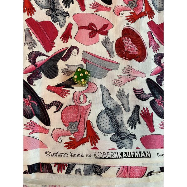 Red Hat Society Fabric - Etsy