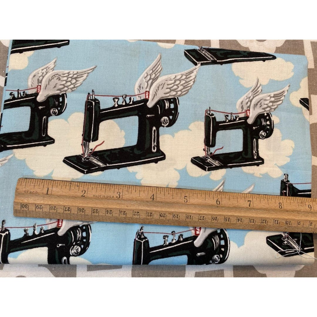 Alexander Henry Flying Machine Sewing Wings Sky Blue 1 Yd X 44"w 2016 ...