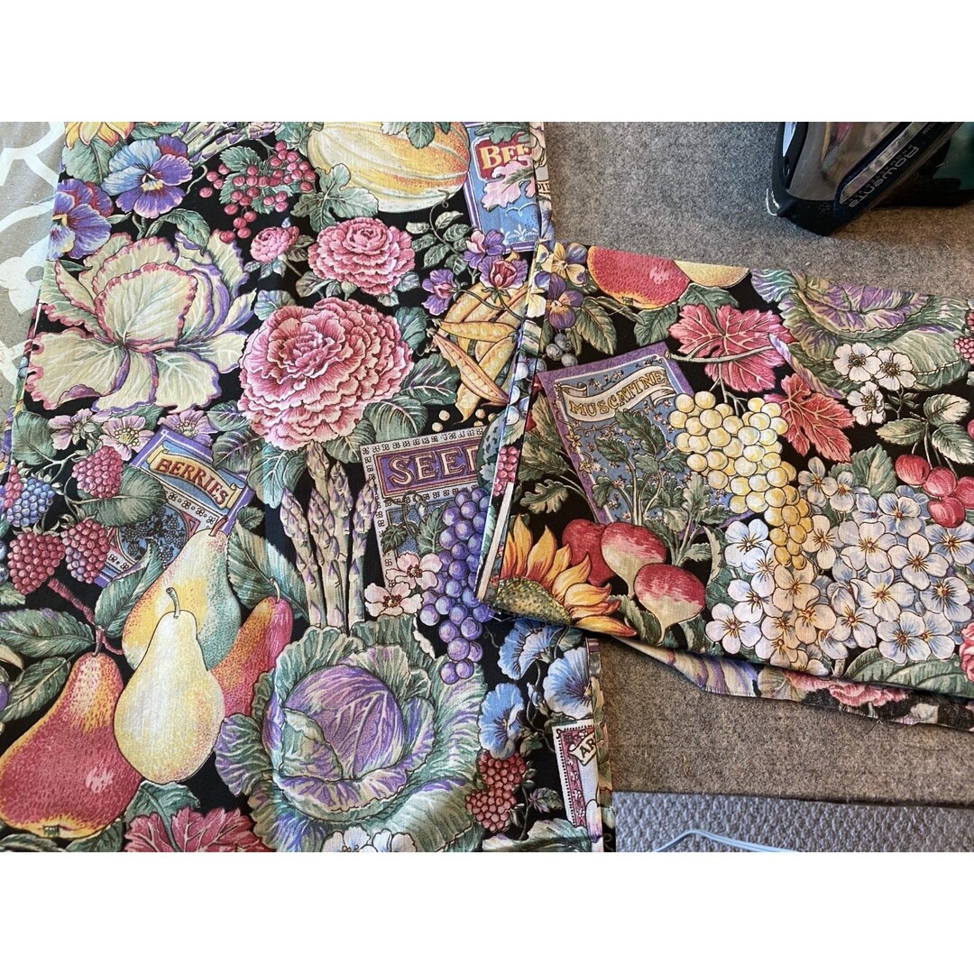 Garden Fruit Veggie Seed Packet Fabric Pieces Lot of 2 - Etsy