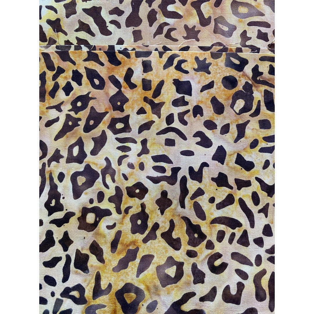 Animal Print Batik Cotton Fabric Brown 33" X 44" - Etsy