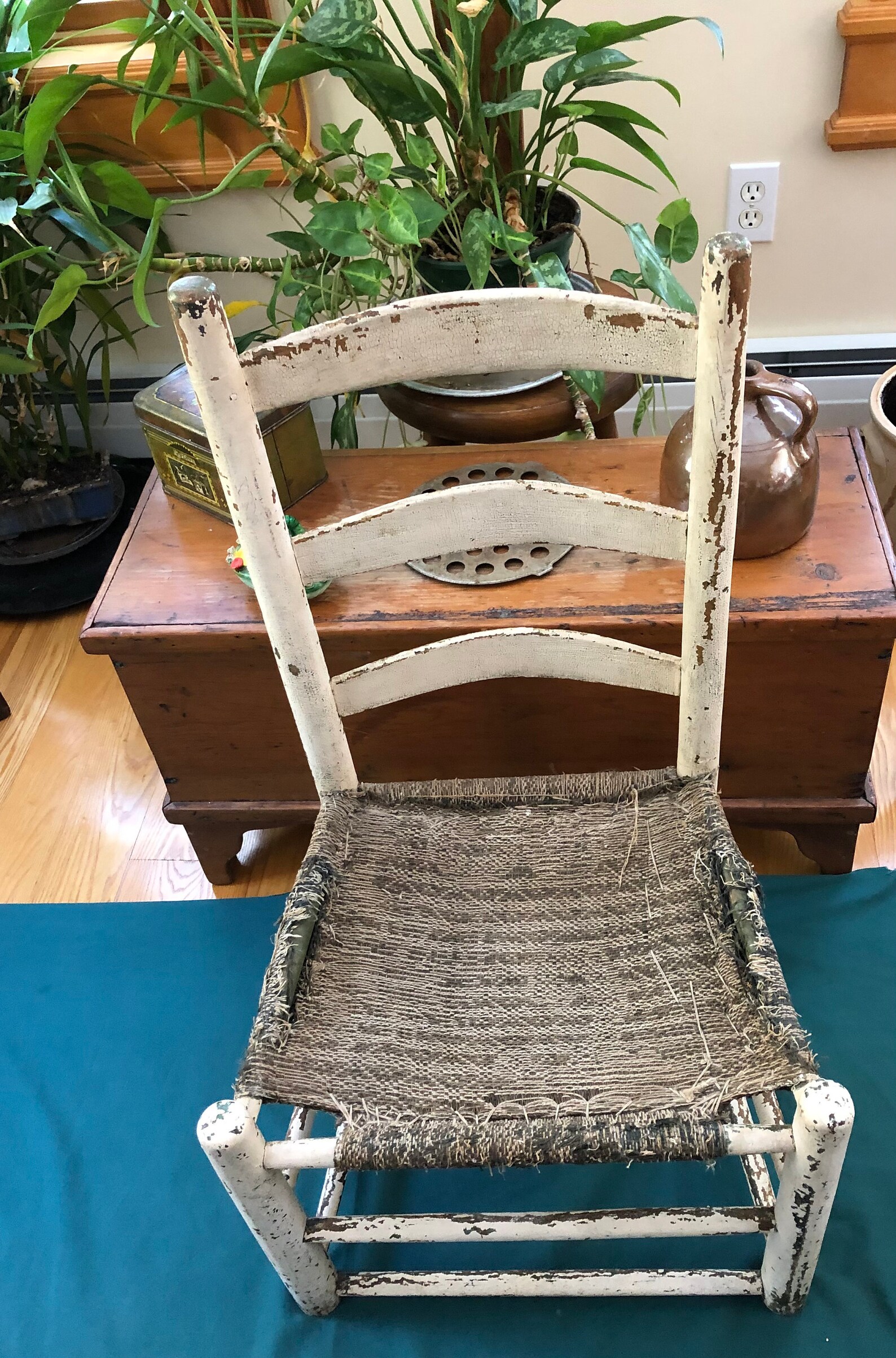 Antique Primitive Ladder Back Chair Rustic Distressed Chippy - Etsy