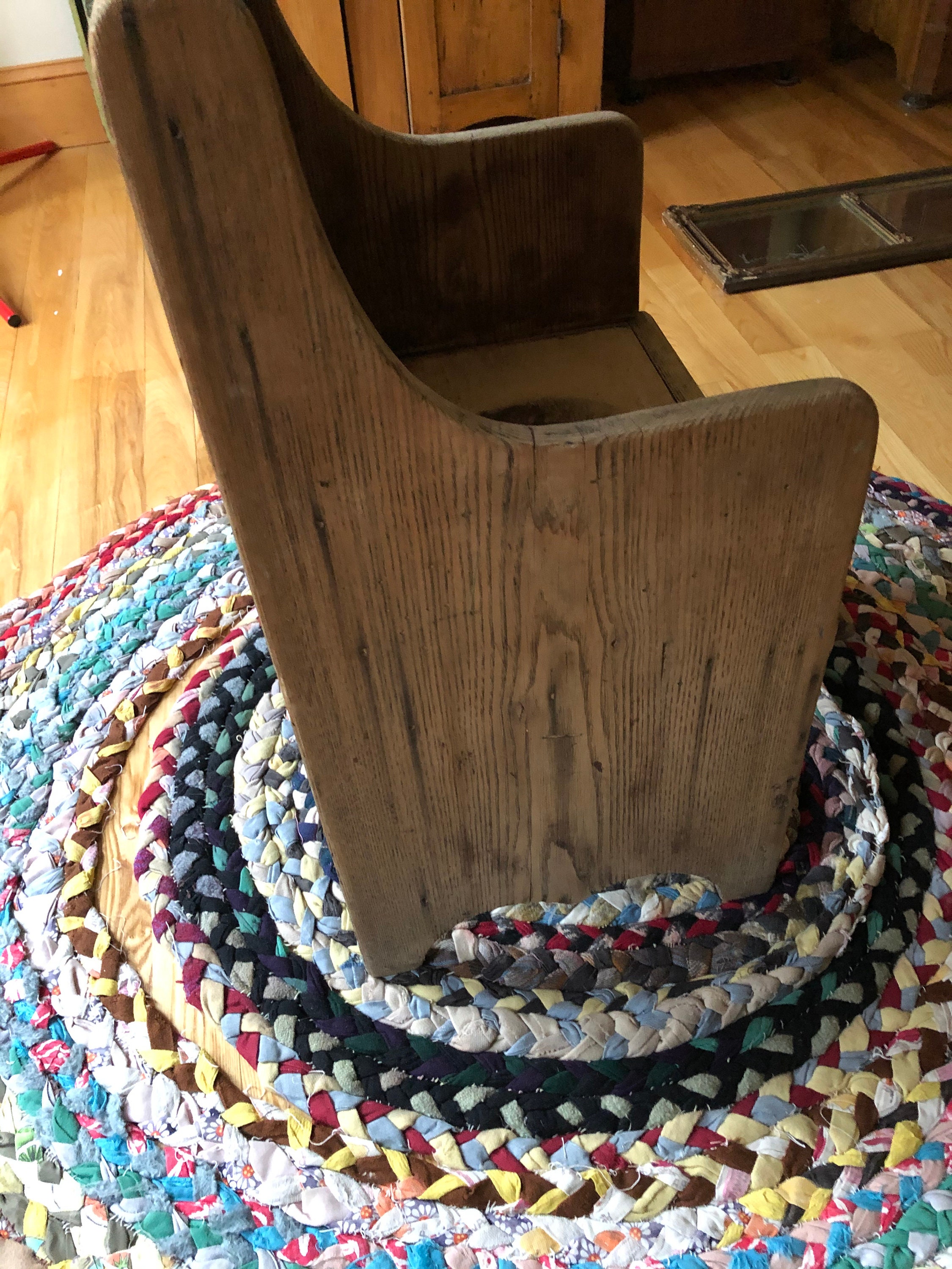 AUTHENTIC ANTIQUE Oaken Throne/ Commode 1800's Unique/ Well Crafted and ...