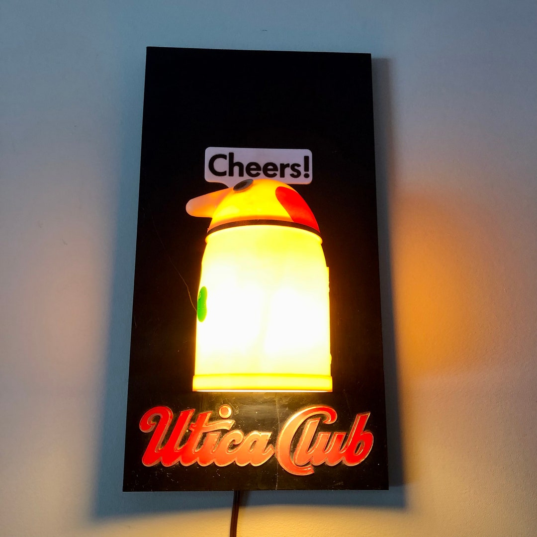 Utica Club Bar Sign Lighted "dooley of Schultz and Dooley Fame" Vintage ...
