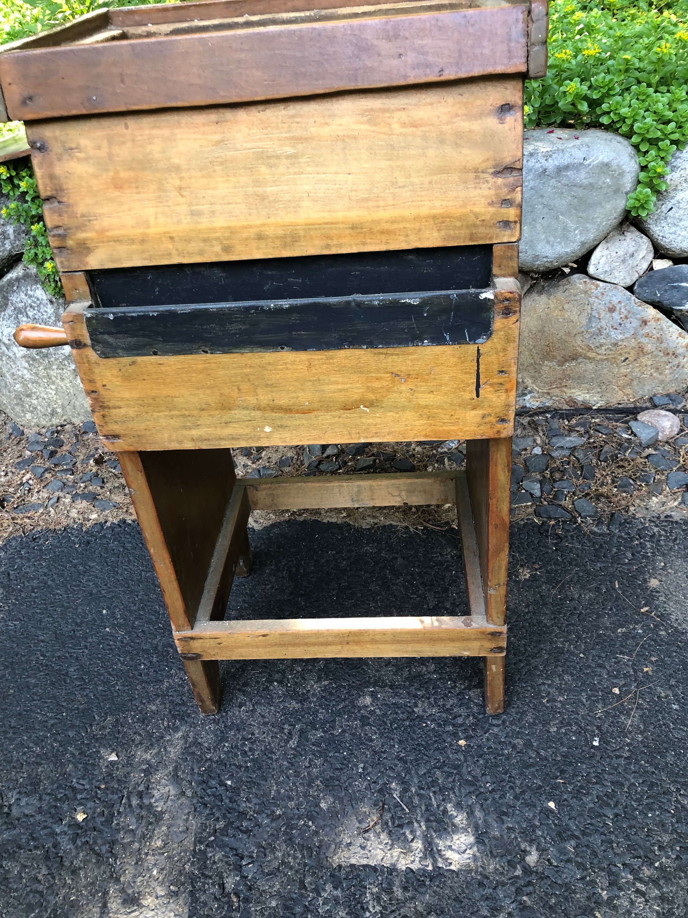 Antique Wooden Butter Churn Authentic Farmhouse Primitive Rustic Decor ...