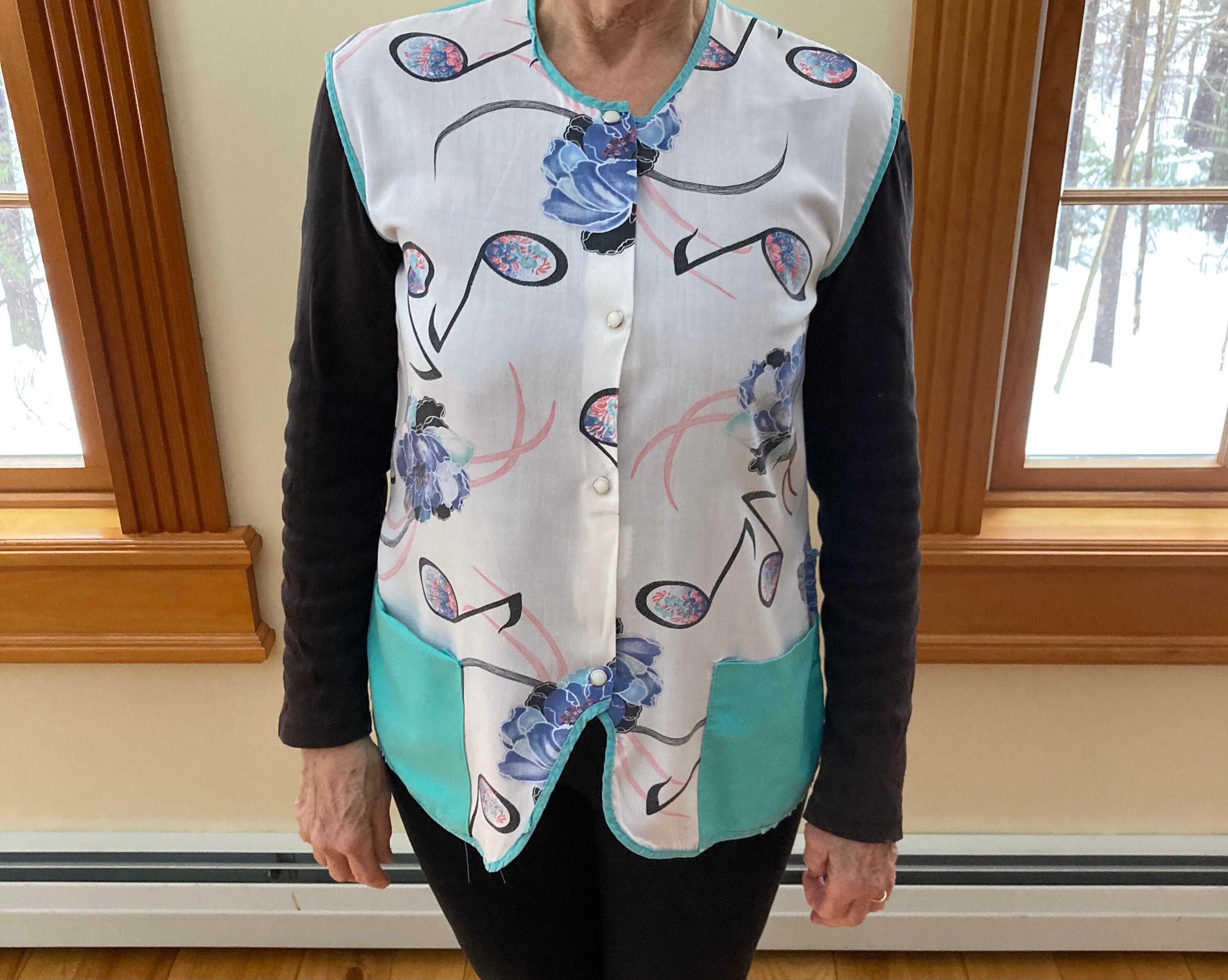 Vintage Unique Button up Apron Smock Crafted From Schwartz Liebman ...