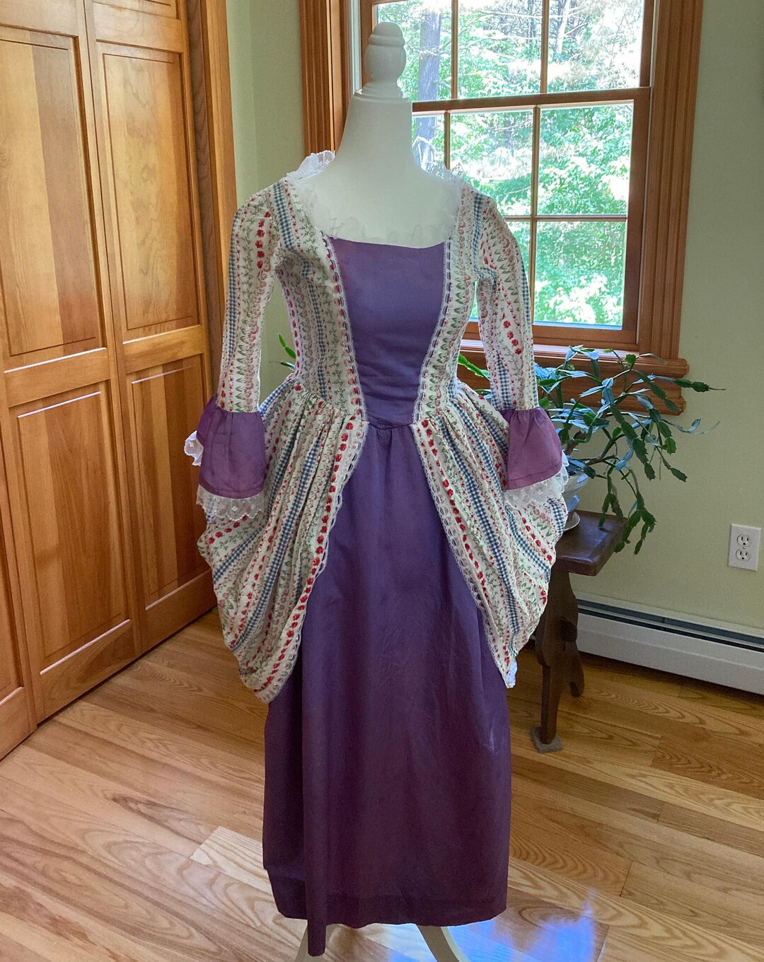 Vintage 18th Colonial America Dress Costume Robe L' Anglaise Hand ...