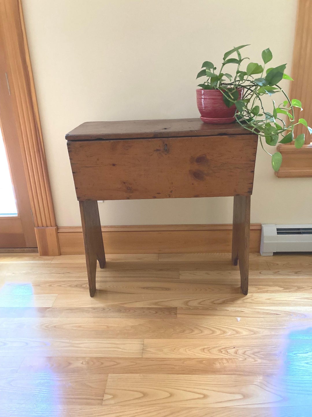 Antique Pine Dough Box: 19th Century New England Primitive Farmhouse ...