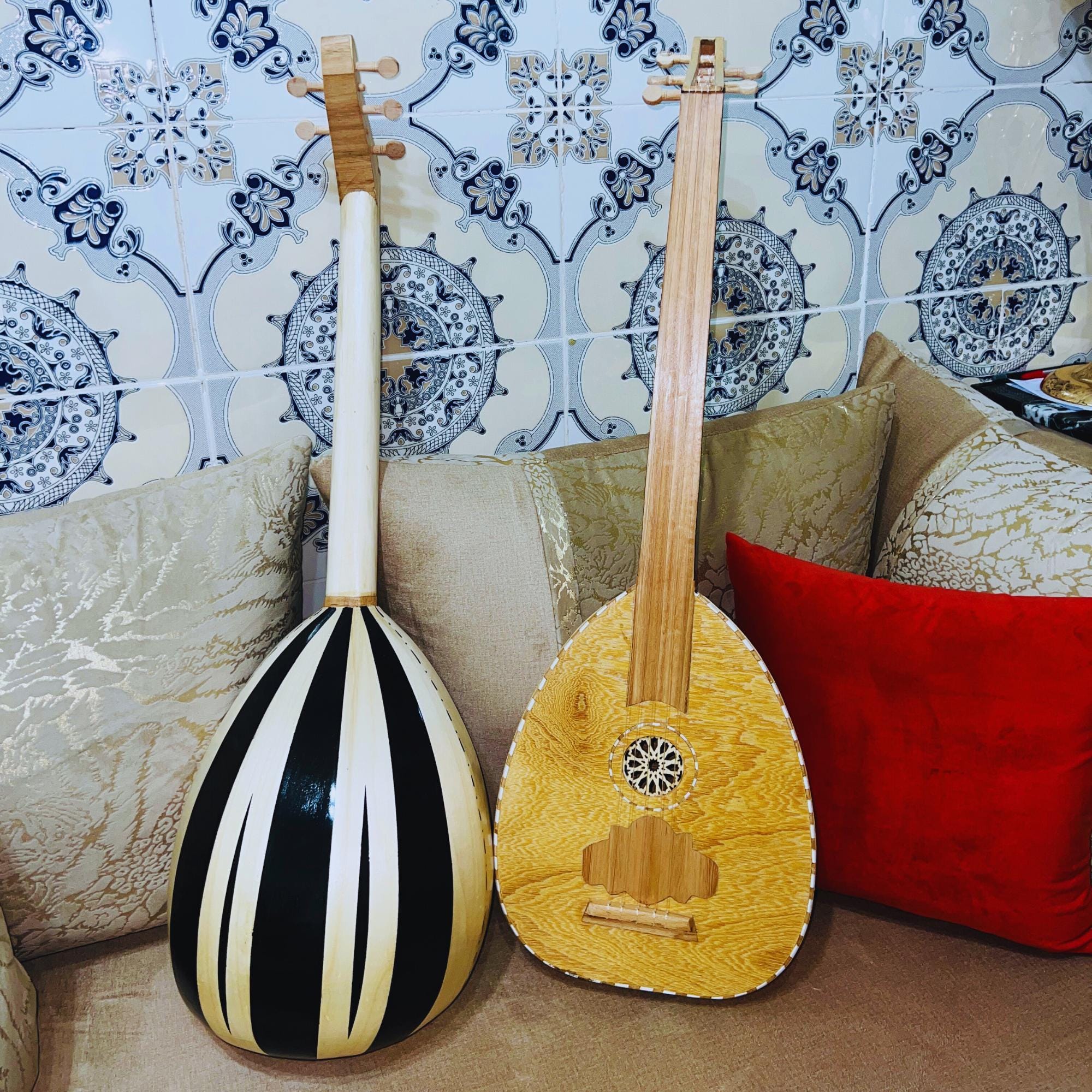 Arabic Lute Oud | 5-string Handmade Musical Instrument With Protective ...