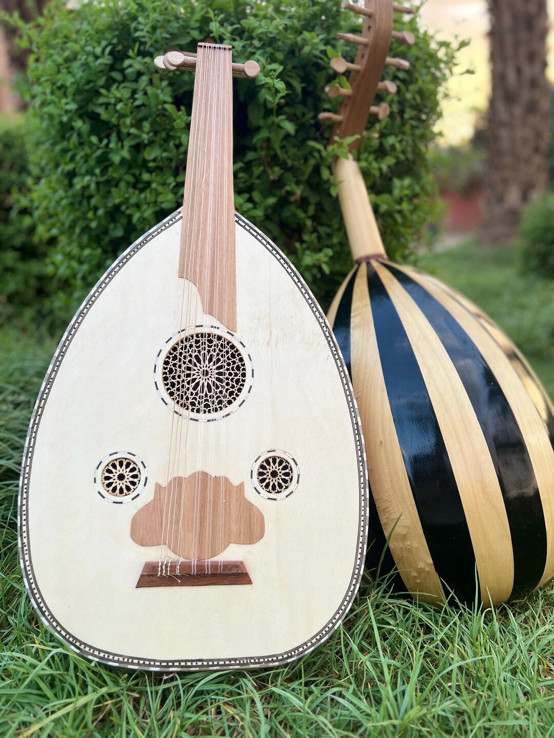 Handmade Moroccan Oud Lute: Cedar & Maple 11-string Instrument - Etsy UK