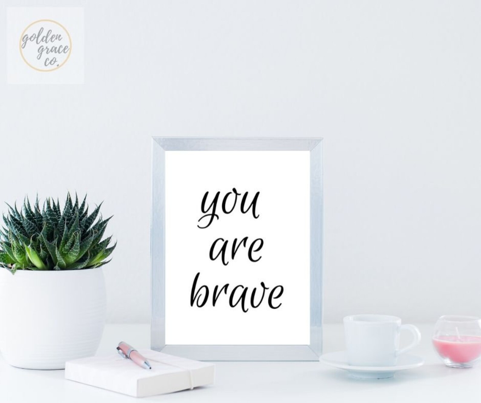 YOU ARE BRAVE Inspirational Quotes Wall Art Digital | Etsy