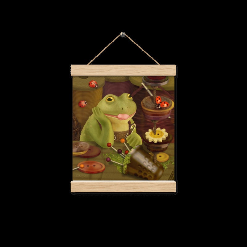Wistful Jim Cottagecore Frog Poster With Hangers - Etsy