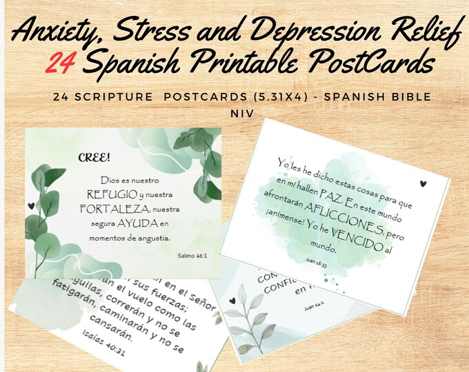 24 SPANISH Scripture cards, woman card, printable, encouragement bible ...