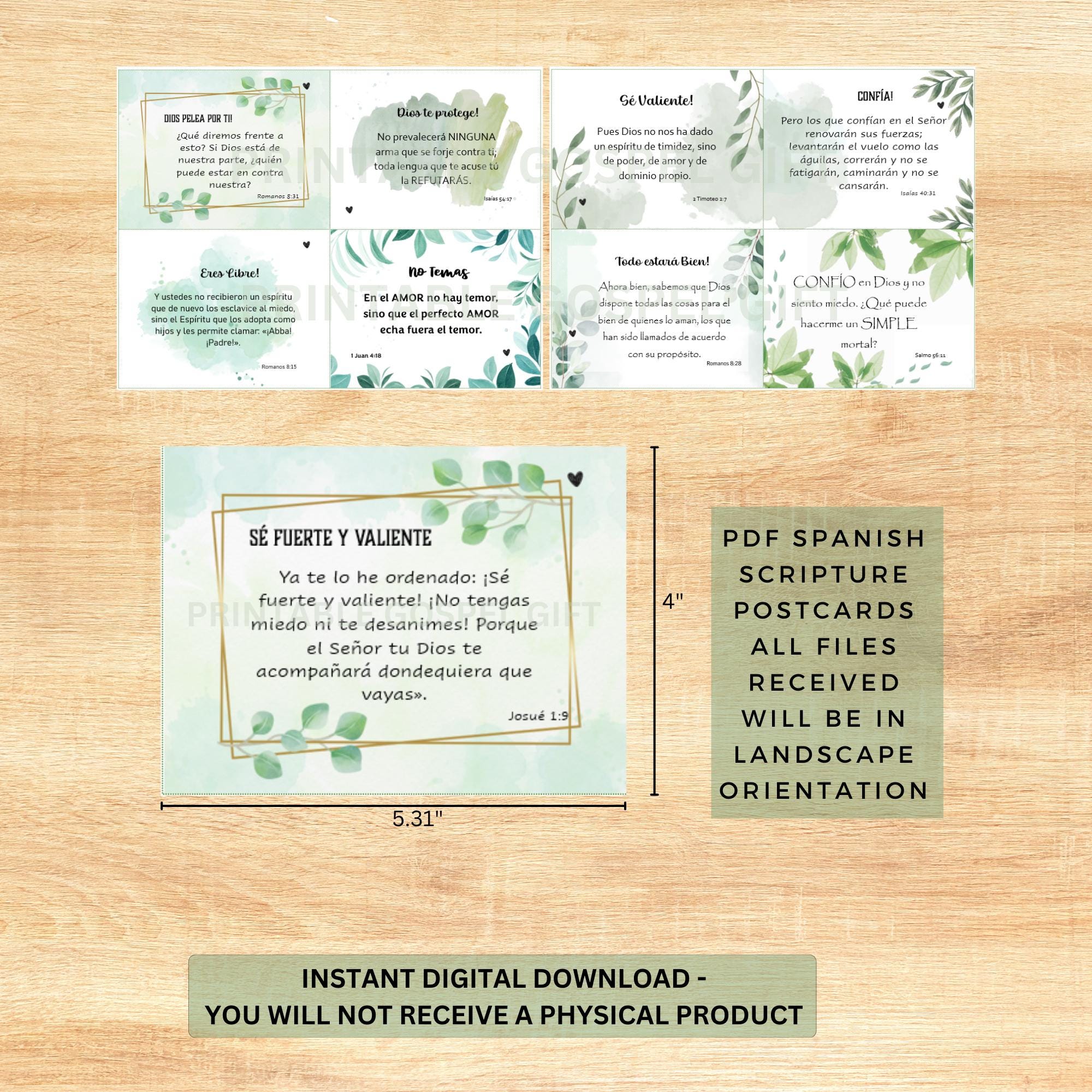 Spanish Scripture Cards Printable for Anxiety & Stress Relief - NIV ...