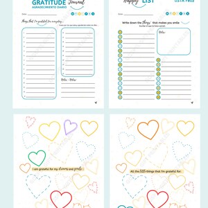 Gratitude Journal Printable in Spanish and English, Gratitude Worksheet ...