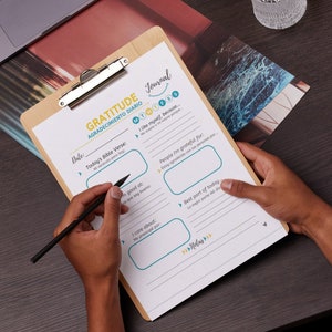Gratitude Journal Printable in Spanish and English, Gratitude Worksheet ...