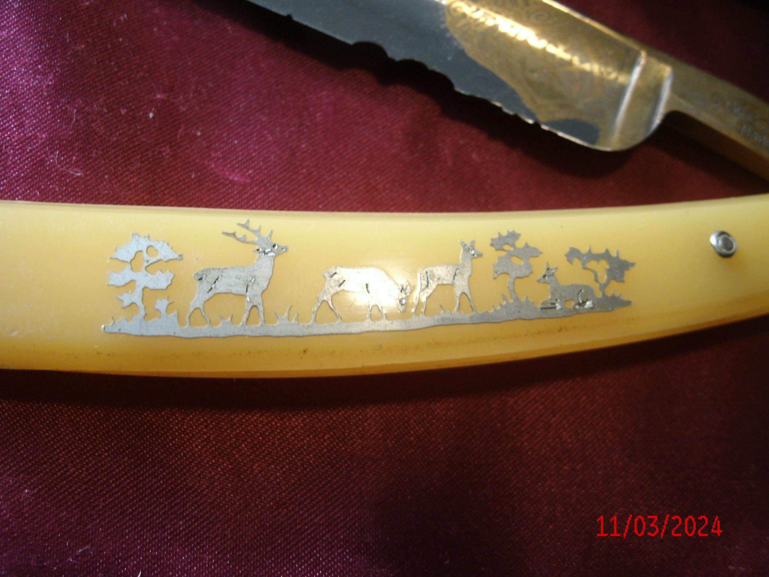 5/8 Charles Craft Solingen No 501 Blonde Handle Straight Razor Made in ...
