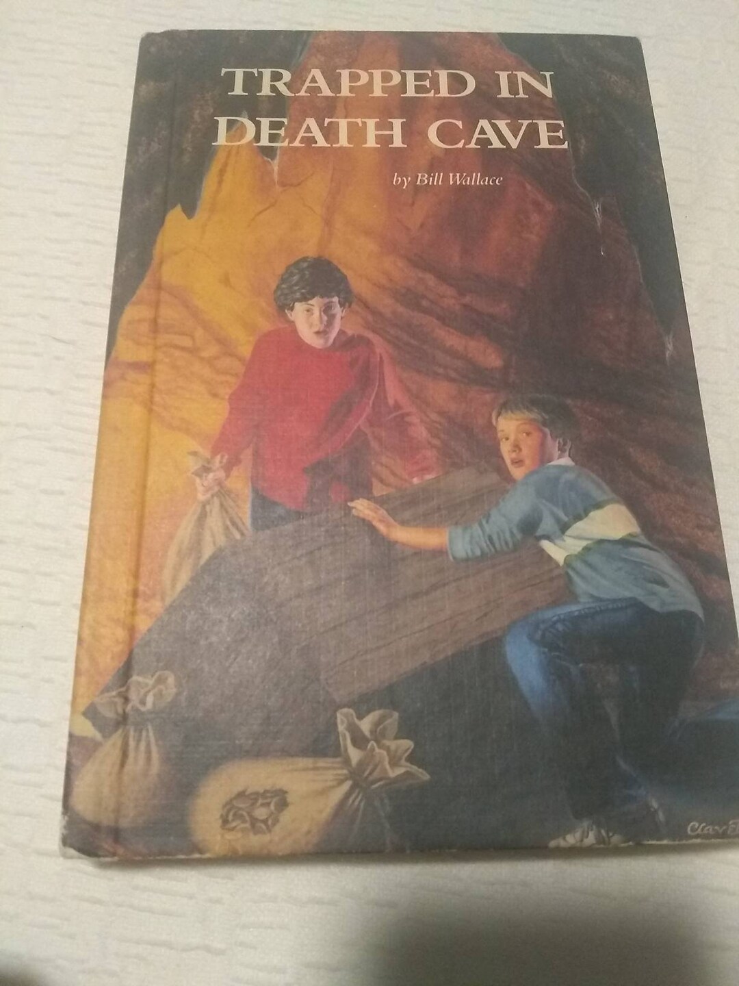 Vintage Children S Book Trapped In Death Cave By Bill Wallace Hardcover