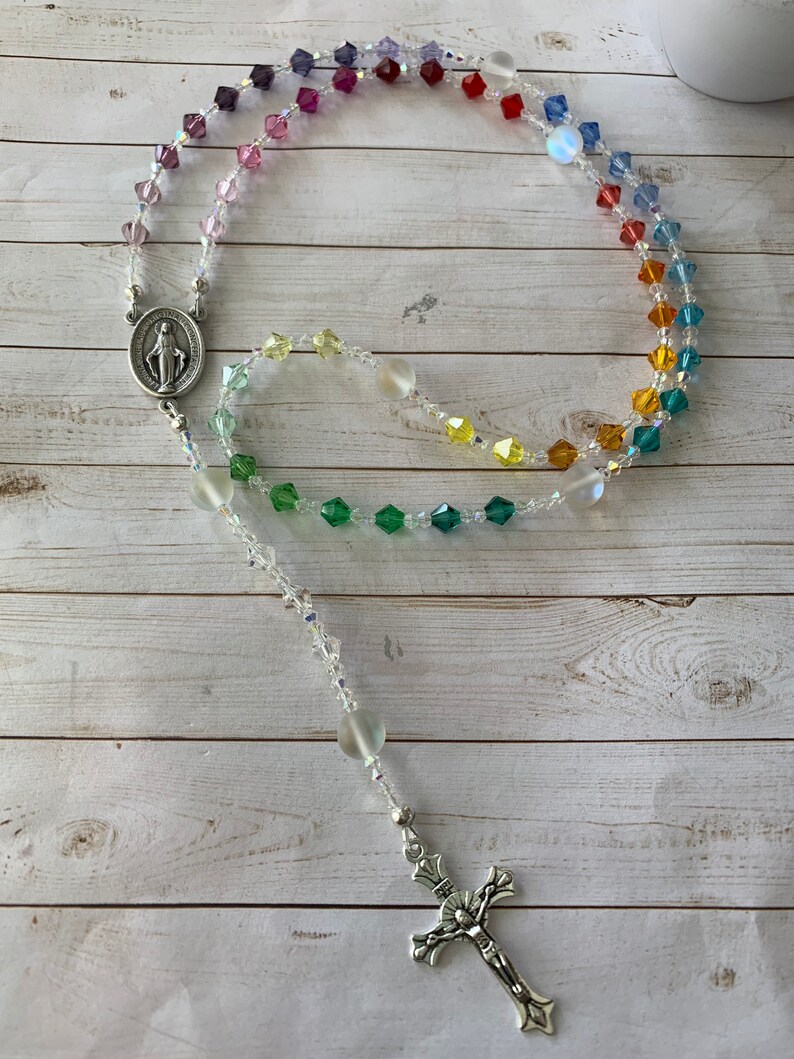 Rainbow Rosary Catholic Rosary Rosary First Communion - Etsy