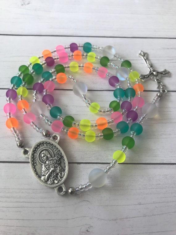 Neon Rosary Childs Rosary Neon Gifts Rosary Catholic | Etsy