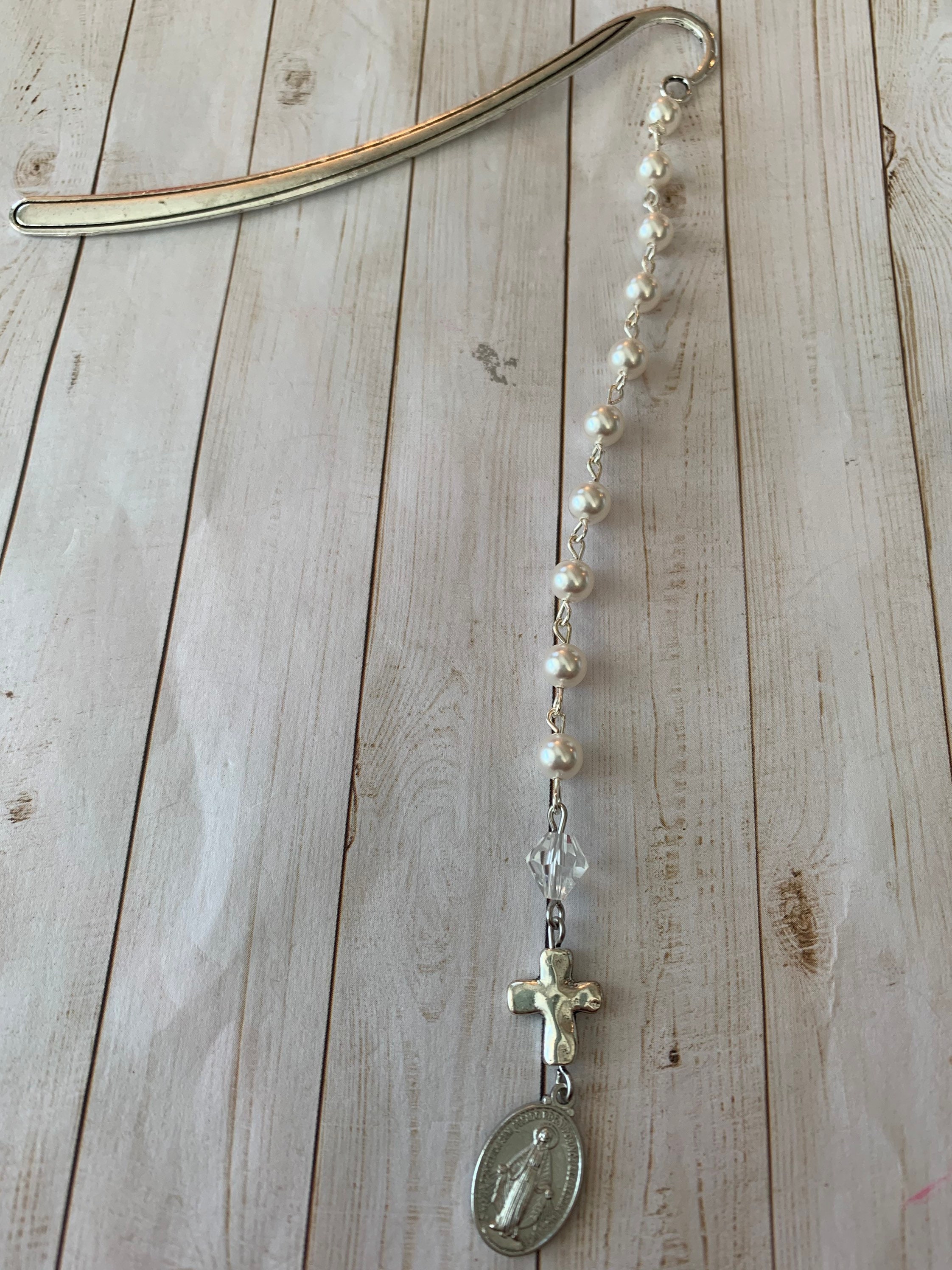 Catholic Bookmark One Decade Rosary Gifts for Her First | Etsy
