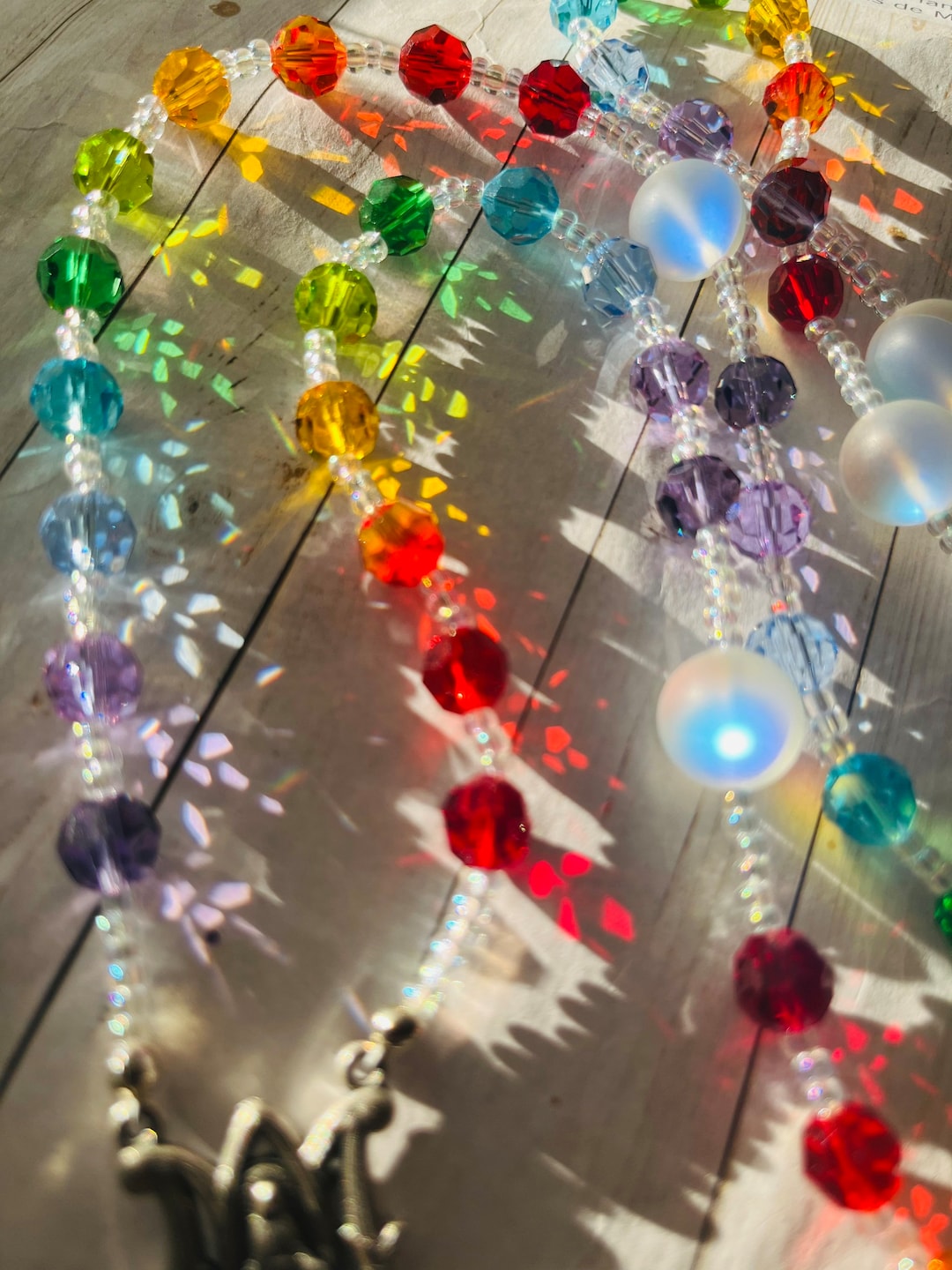 Rainbow Rosary, Catholic Rosary, Rosary, Crystal Rosary, Confirmation ...