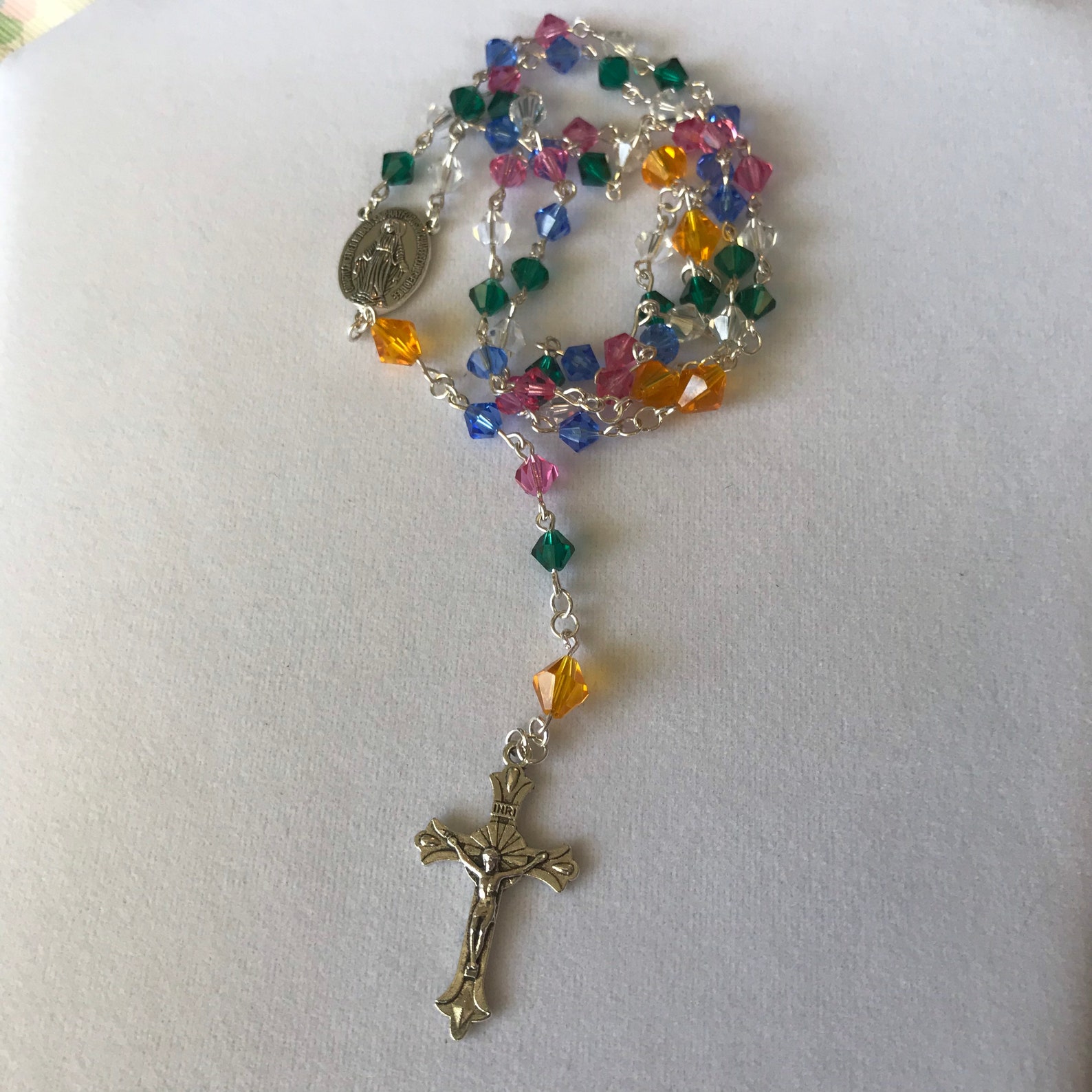 Birthstone Rosary: Preciosa Crystal Catholic Gift, Personalized Rosary ...